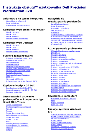 Dell Precision 370 workstation User's Guide | Manualzz