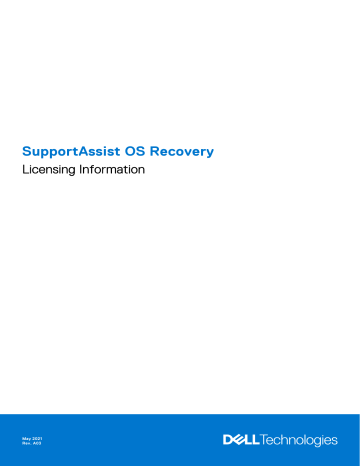 Dell SupportAssist OS Recovery software Reference Guide | Manualzz