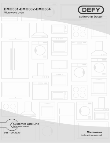 Defy DMO 381 20L Solo Model DMO Instruction manual | Manualzz