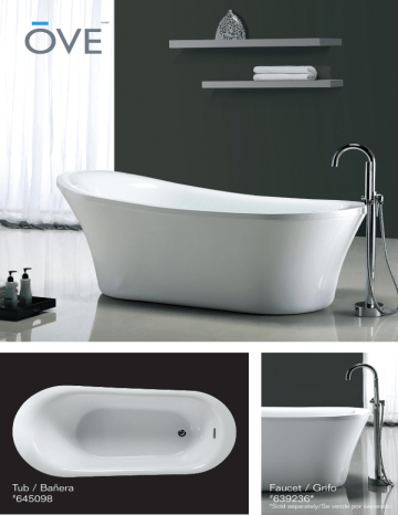 Allen + Roth RACHEL-70T Rachel 34.25-in W x 71-in L Gloss White Acrylic ...