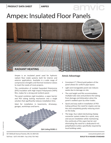 Ampex AMPEX2020FK 2 ft x 4 ft x 3.375 in Insulated Radiant Panel R10 ...