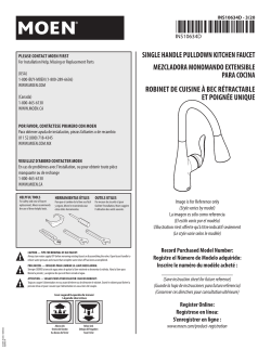Moen 7594C - Installation manual, Instructions, Specification, User ...