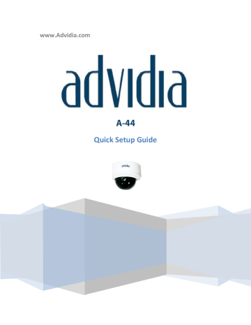advidia A-44 Quick Setup Manual | Manualzz