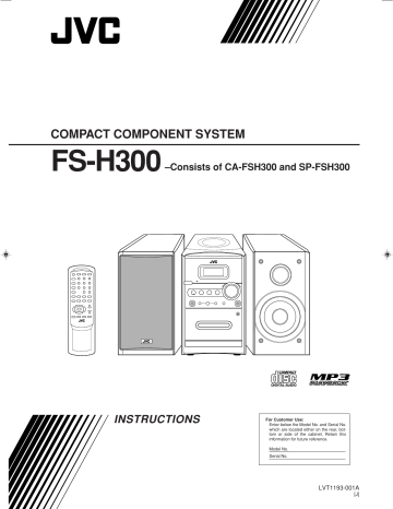 JVC CA-FSH300, FS-H300, FS-H300UJ Instructions Manual | Manualzz