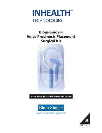 inhealth Blom-Singer Instructions For Use Manual | Manualzz