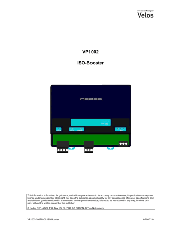 Nedap ISO-Booster, VP1002 Manual | Manualzz