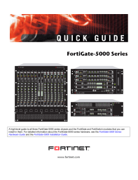 Fortinet FortiGate FortiGate-5020 - Installation manual, Quick start ...