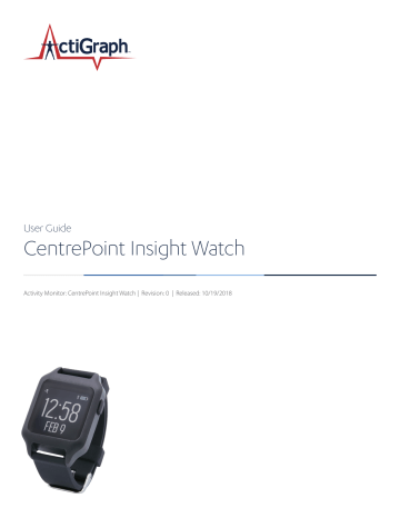 ActiGraph CentrePoint Insight Watch User Manual | Manualzz