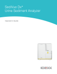 IDEXX SediVue Dx Urine Sediment Analyzer Operator's Guide | Manualzz