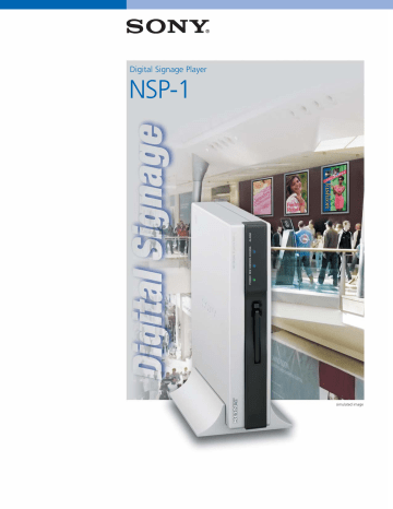 Sony NSP-1 Brochure & Specs | Manualzz