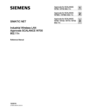 Siemens SCALANCE W700 Reference Manual | Manualzz