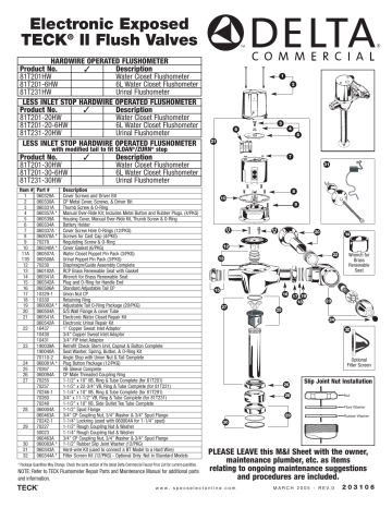 Delta TECK II Manual | Manualzz