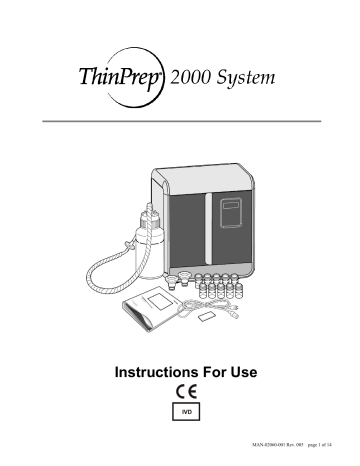 Hologic thinprep 2000 Instructions For Use Manual | Manualzz