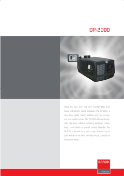 Barco DP-2000 - Specification, User manual, Product Datasheet