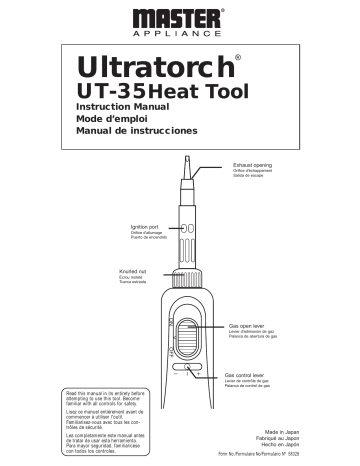 Master Appliance ULTRATORCH UT-35 Instruction Manual | Manualzz
