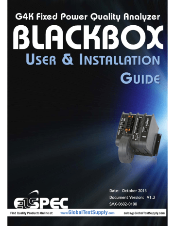 Elspec G4410, G4420, G4430 User's Installation Manual | Manualzz