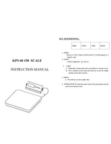 Kilotech KPS 60 Instruction Manual | Manualzz