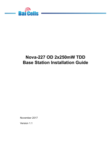 Baicells Nova-227 Installation Manual | Manualzz