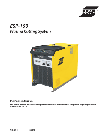 ESAB ESP-150 Instruction Manual | Manualzz