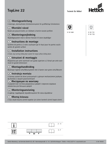 Hettich TopLine 22 Installation Instructions Manual | Manualzz