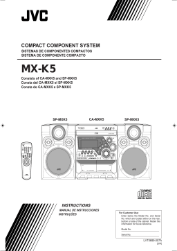 JVC MX-K5RB - Instructions manual, Operating instructions, User manual
