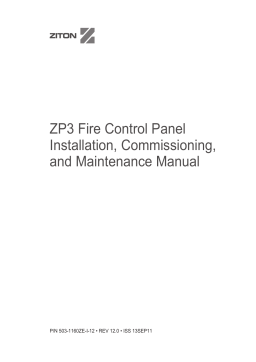 Ziton ZP3 - Installation and Maintenance Manual, Installation, Use and ...