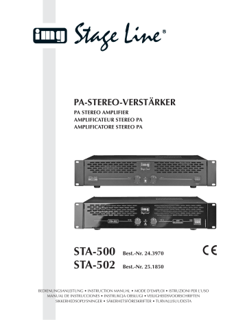 Stageline STA-500, STA-502 B Instruction Manual | Manualzz