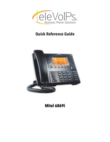Mitel 6869i Quick Reference Manual | Manualzz