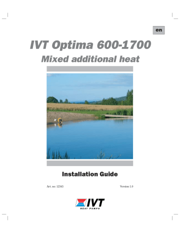 IVT Optima 1400, Optima 600, Optima 900 Installation Manual | Manualzz