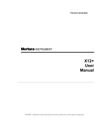 Mortara Instrument X12+ Manual | Manualzz