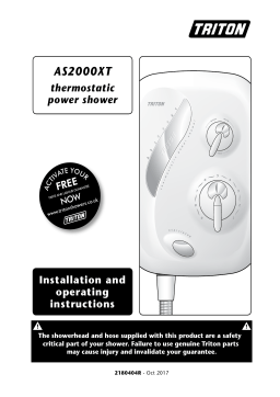 Triton AS2000XT - Installation and operating instructions