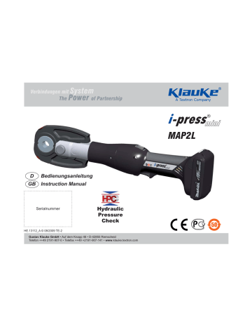 Klauke i-press mini MAP2L Instruction Manual | Manualzz