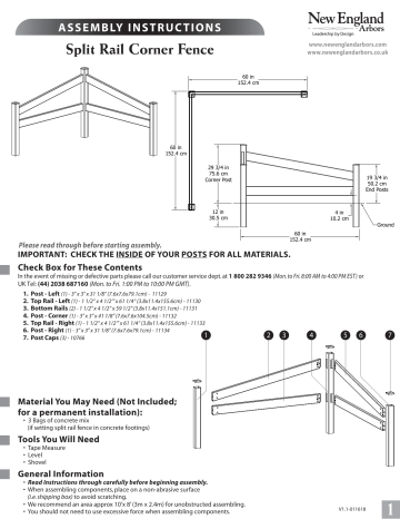 Vita Split Rail Corner Fence Instructions | Manualzz