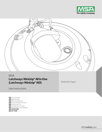 Latchways WinGrip® Vacuum Anchor Bedienungsanleitung | Manualzz