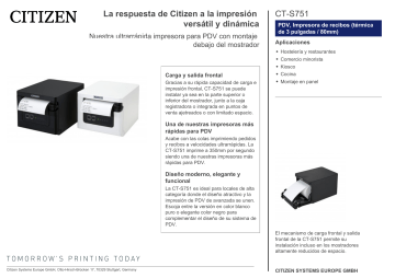 Citizen CT-S751 printer Ficha de datos | Manualzz
