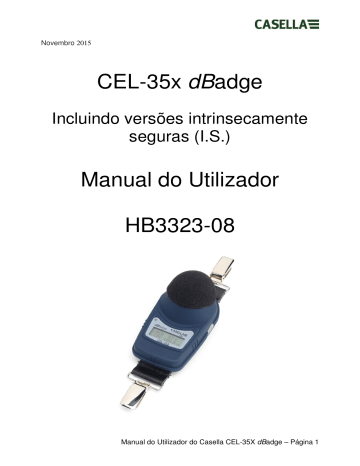 Casella dBadge Noise Dosimeter Series Manual do usuário | Manualzz