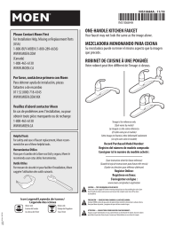 Moen 87201 - Specification, installation Guide, Owner's manual