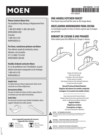Moen CA87019 Lindley Chrome one-handle low arc kitchen faucet Owner's Manual | Manualzz