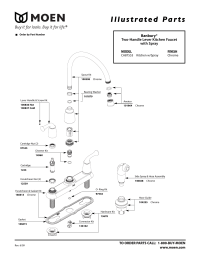 Moen CA87553 - Specification, User manual, Exploded Parts View