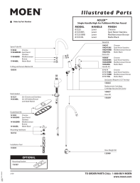 Moen 87233SRS - User guide, User manual, Specification