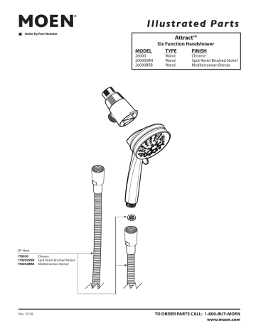 Moen 26000BL Attract Matte Black Exploded Parts View | Manualzz