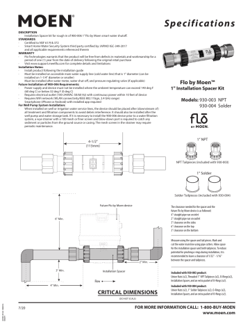 Moen 930-003 Flo by Moen Installation tool Installation guide | Manualzz