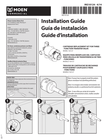 Moen 163127 Commercial Cartridge Installation guide | Manualzz