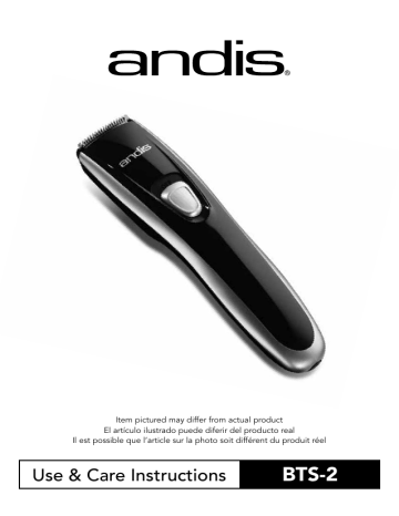 Andis BTS-2 Cordless Styliner® Shave 'N Trim Kit Use & Care Guide ...