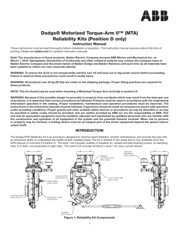 Dodge Motorized Torque-Arm II (MTA) Reliability Kits (Position D only ...