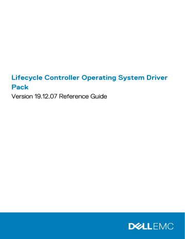 Dell Current Versions Lifecycle Controller OS Driver Pack Reference ...