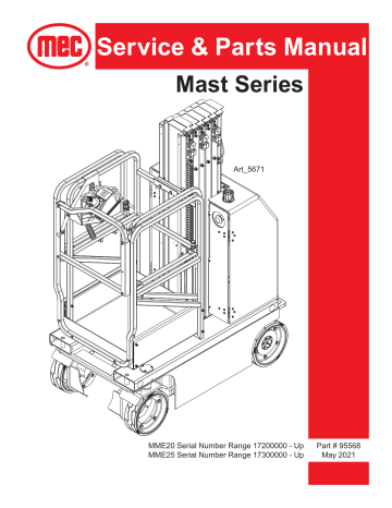 Mec MME25 Vertical Mast Lift Service & Parts Manual | Manualzz