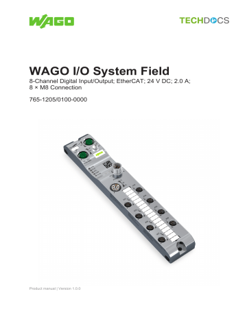 WAGO 8-Channel Digital Input/Output Manual | Manualzz
