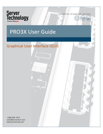 Server Technology PRO3X User Guide | Manualzz