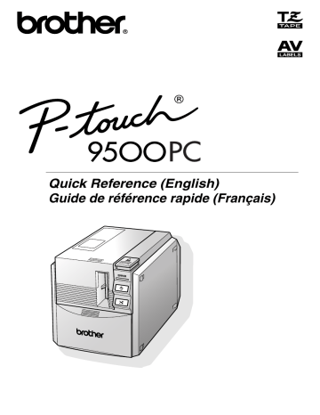 Brother PT-9500PC Label Maker Quick Reference | Manualzz